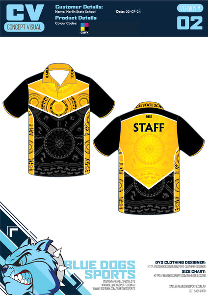 Harlin State School - Staff Shirt – Blue Dogs Sports